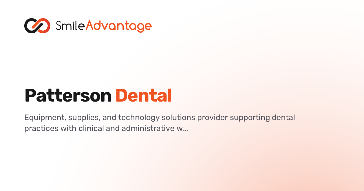 Patterson Dental | Smile Advantage